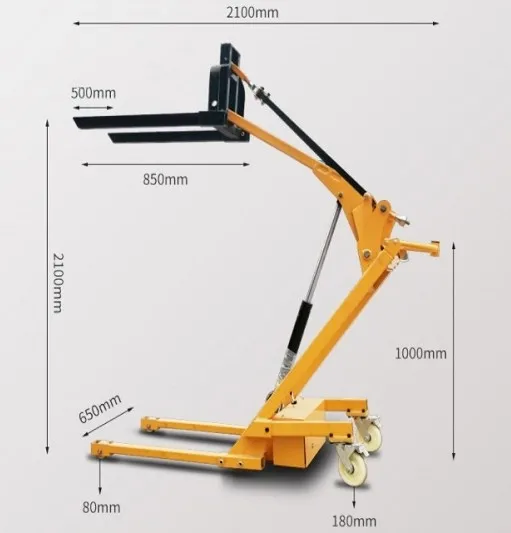 Used Semi-Electric Articulated Boom Stacker - 550 Kg Capacity