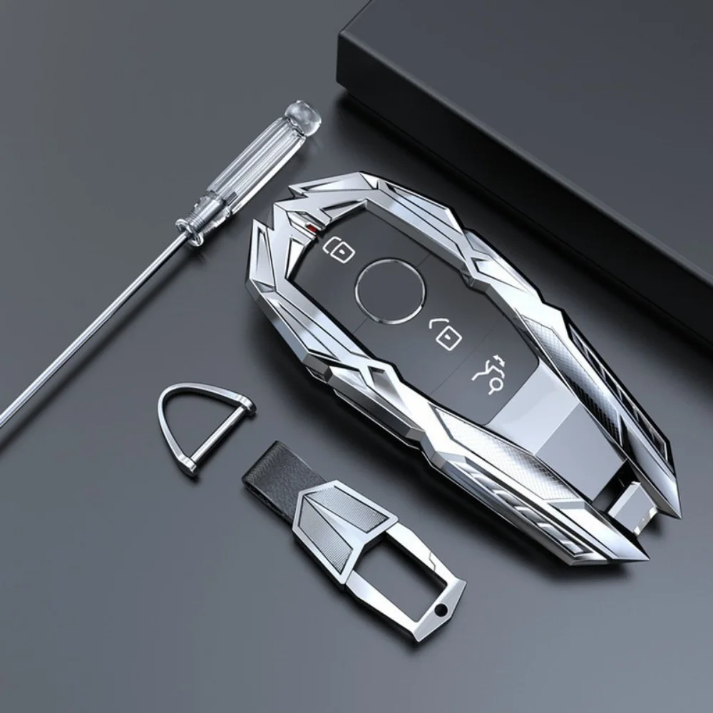 Alloy Car Remote Key Fob Cover Case Protector For Mercedes Benz A B C E ...