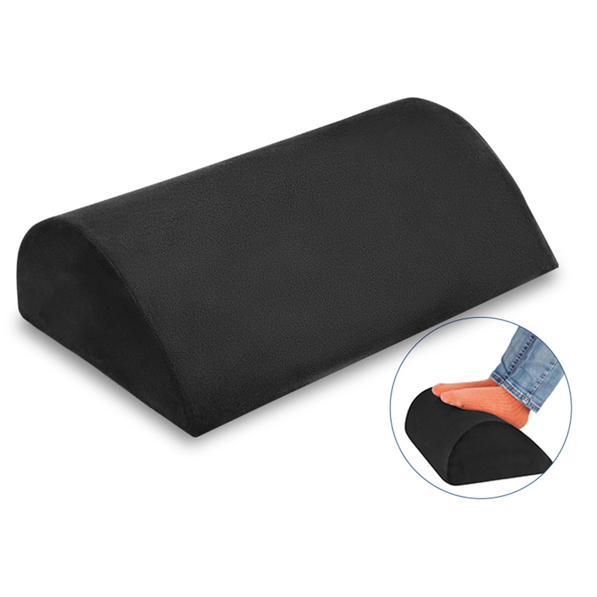 Ergonomic Orthopedic Memory Foam Foot Rest Under Desk Cushion Half ...