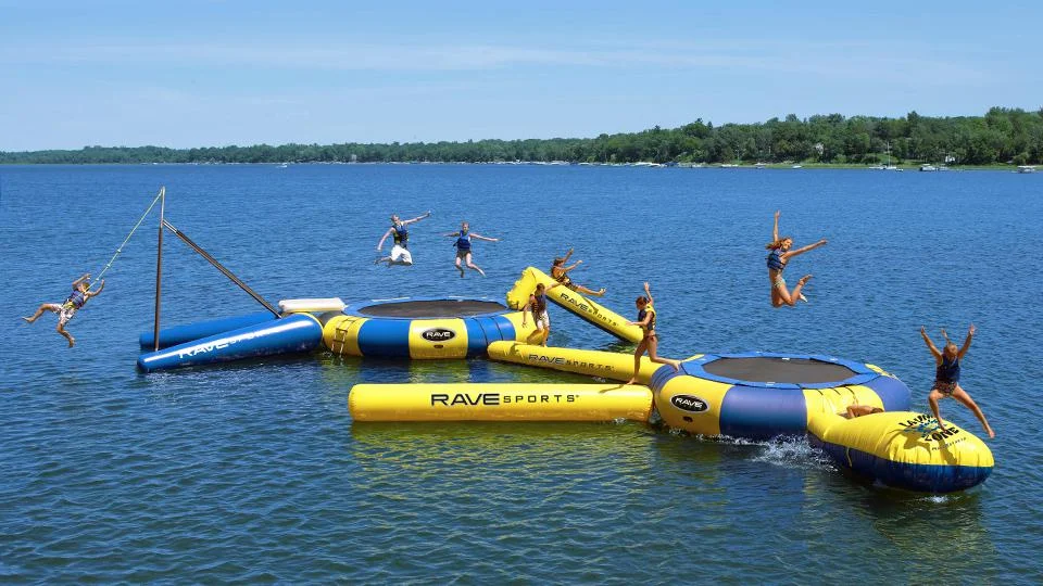 Aqua Park Inflatable Water Trampoline Combo with Slide
