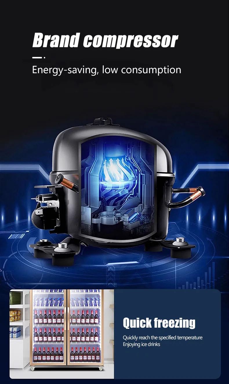 ZIMO Standing Cooler Fridge - Perfect for Commercial Display