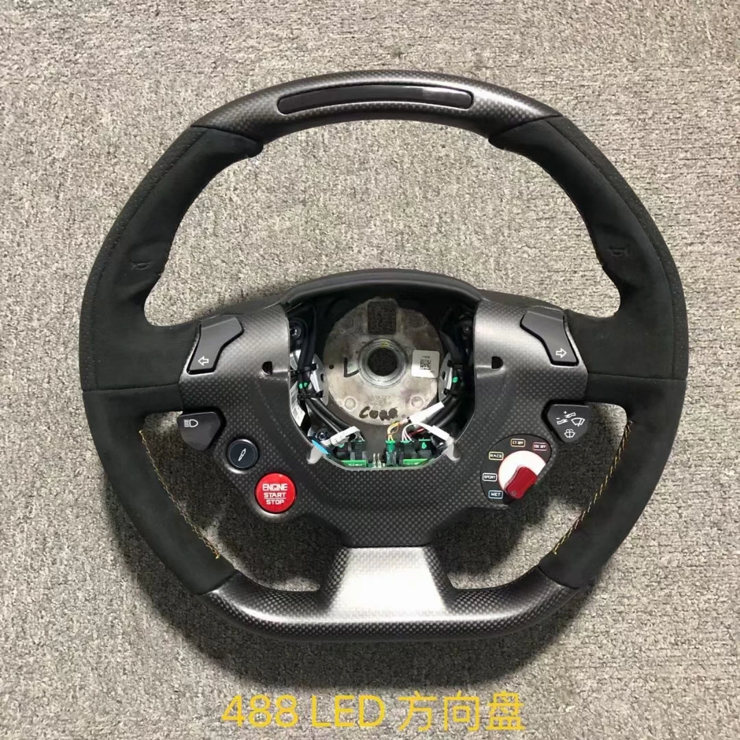Steering Wheel with Lights for Ferrari F430 - Carbon Fiber