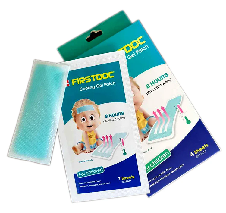 Medical Fever Cooling Gel Patch Headache Toothache Migraine Fast Relief ...