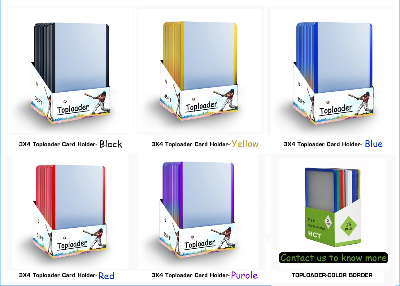 PVC Toploader Sleeves for Trading Cards – 35pt Protection, OEM