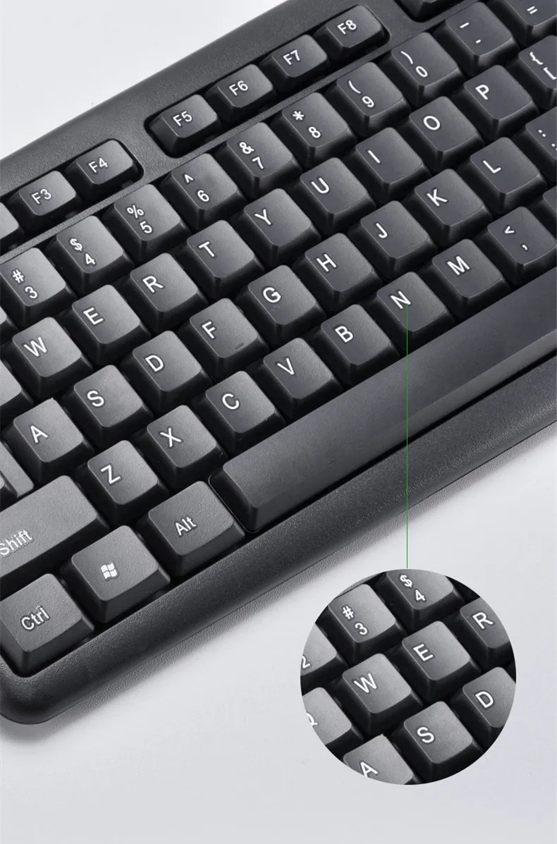 Factory Price Ergonomic Splash Proof Design 104 Keys Usb Wired Keyboard ...