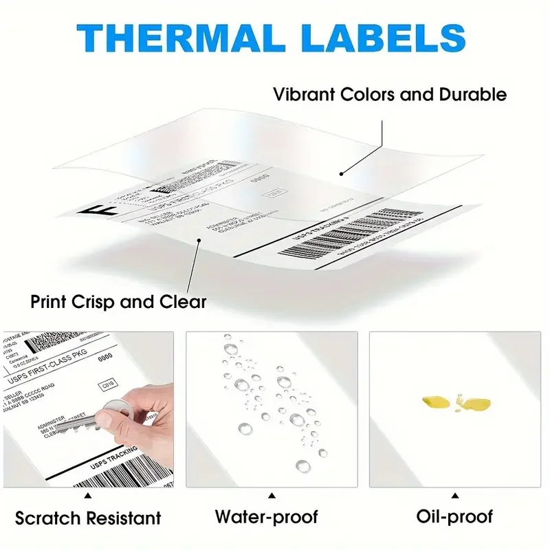 Recyclable Thermal Label Sticker 100*150 - 10000 Pieces