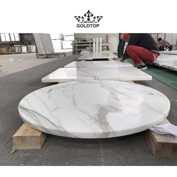 Goldtop Marmol Table Basse Marbre Blanc Tavolo Marmo White Statuario ...