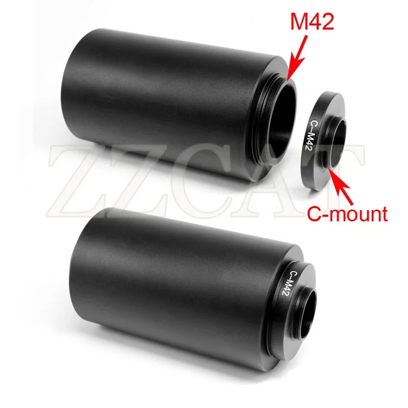 C Mount 25.4mm to RMS Thread M25 M26 M27 M42 Microscope Objective Lens ...