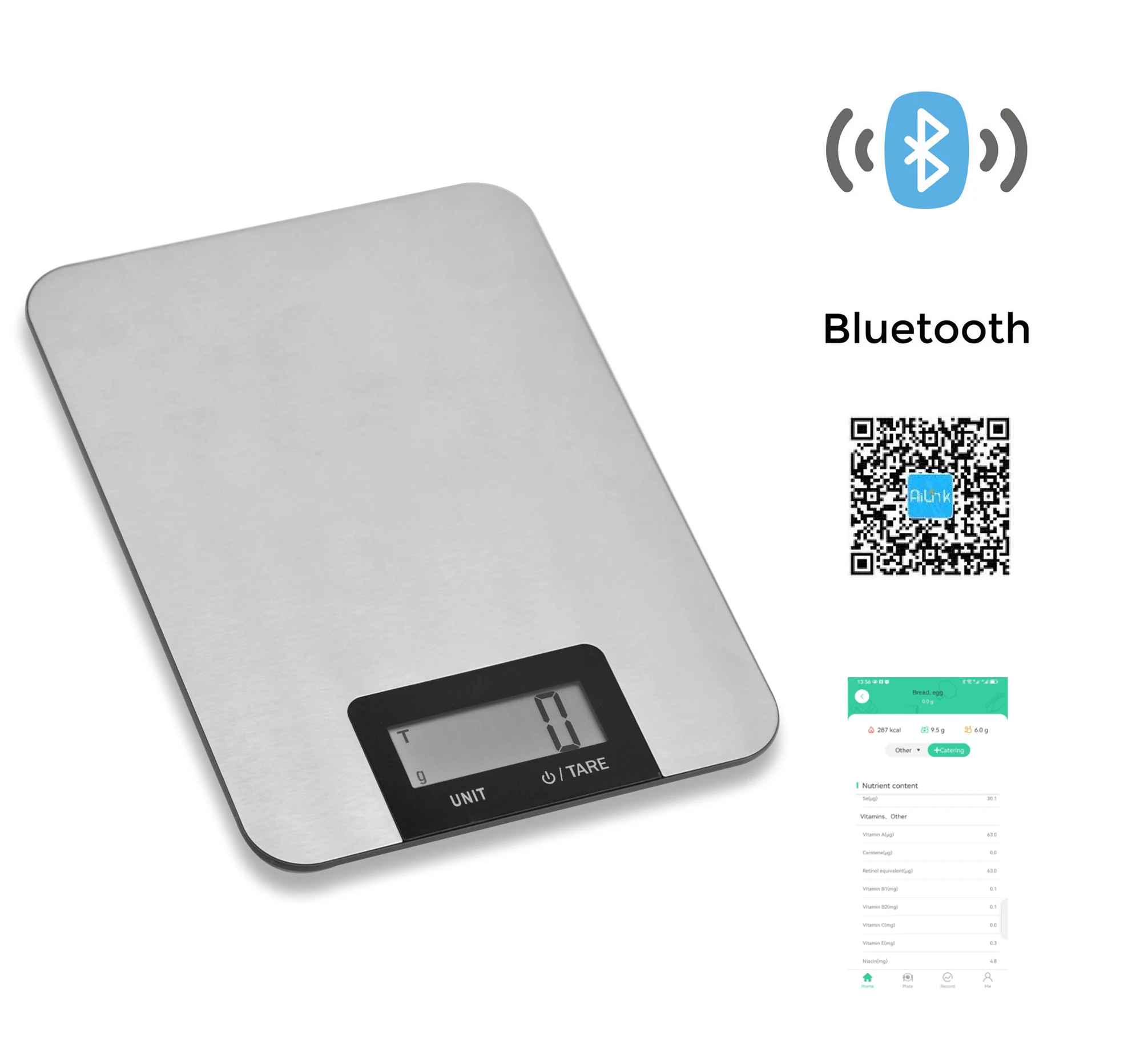 11 Lb Digital Electronic Multifunction Food Bt Nutrition Smart Kitchen ...