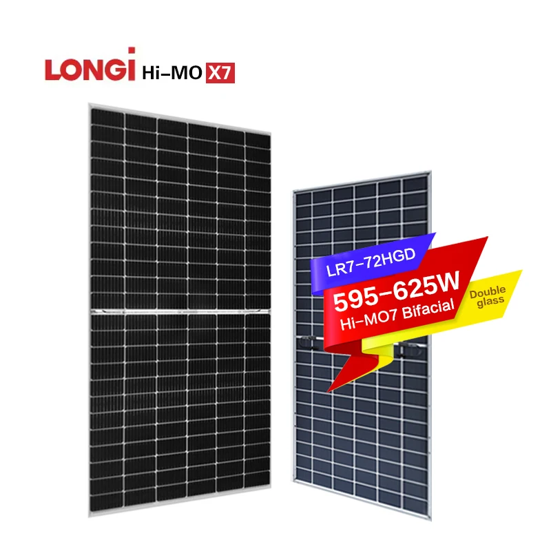 Longi Hi-mo7 Bifacial N-type 610w Solar Panels Pv Module Double Glass ...