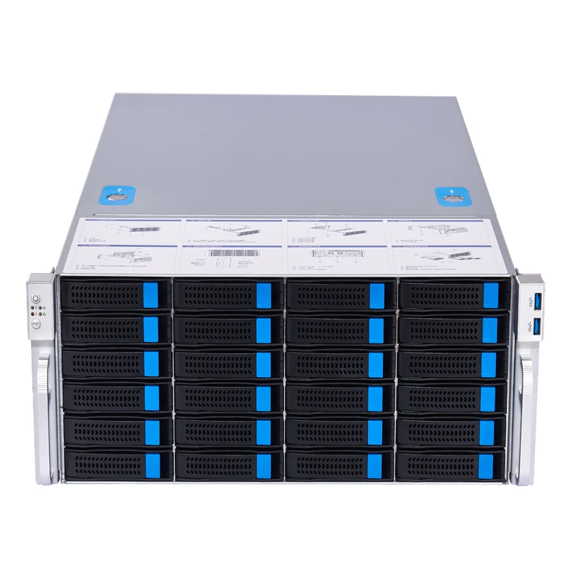 4u 24 Bay Server Case 19inch Nas Storage Atx Hot Swap Chassis Rack ...