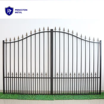 Princeton Metal Modern Simple Aluminum Double Swing Driveway Gates ...