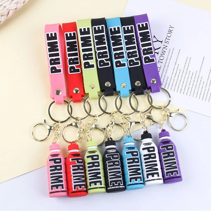 Lilangda 2023 New Cute Cartoon Prime Key Chain Soft Pvc Keychain Drink ...