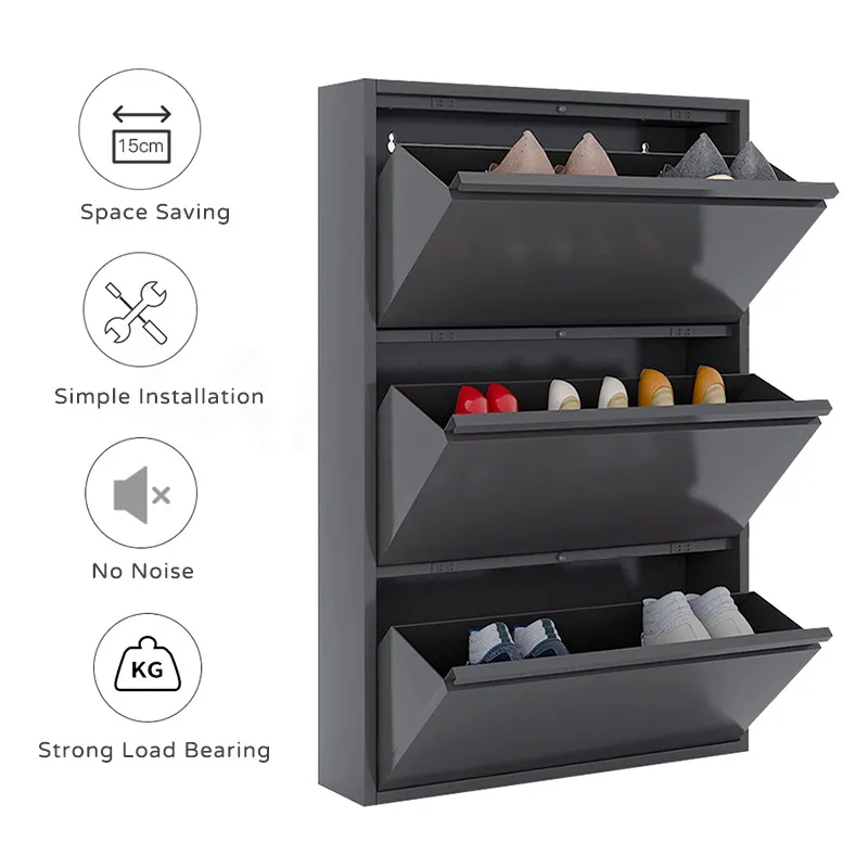 Lakshyo Wall Mount Shoe Rack Shoe Cabinet Schuhschrank Scarpiera Metal ...