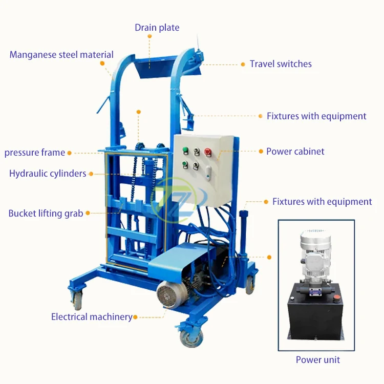 Motorized Waste Bin Elevator Food Waste Disposer Trash Can Lift Machine ...