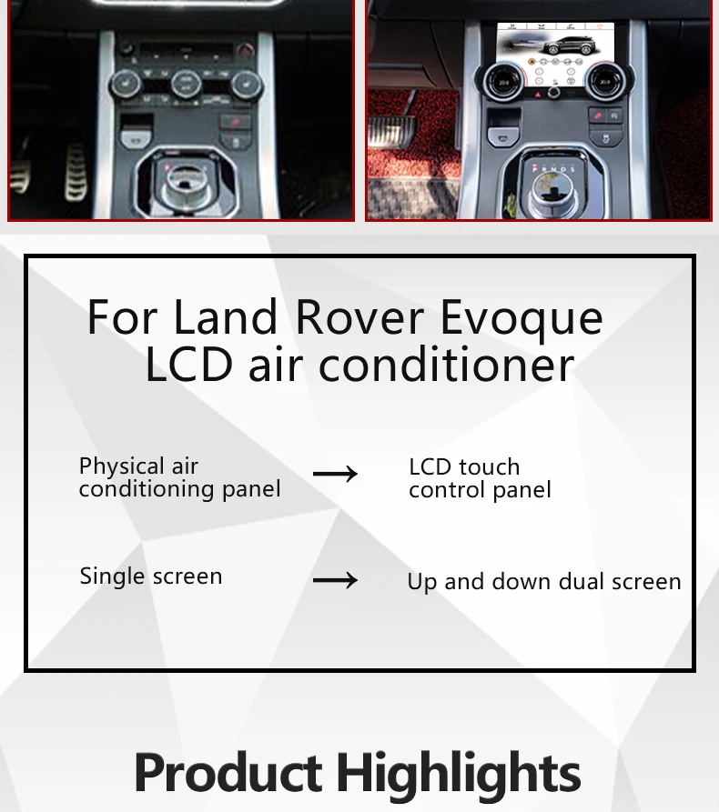 Navihua Climate Control LCD Touch Screen for Land Rover Evoque