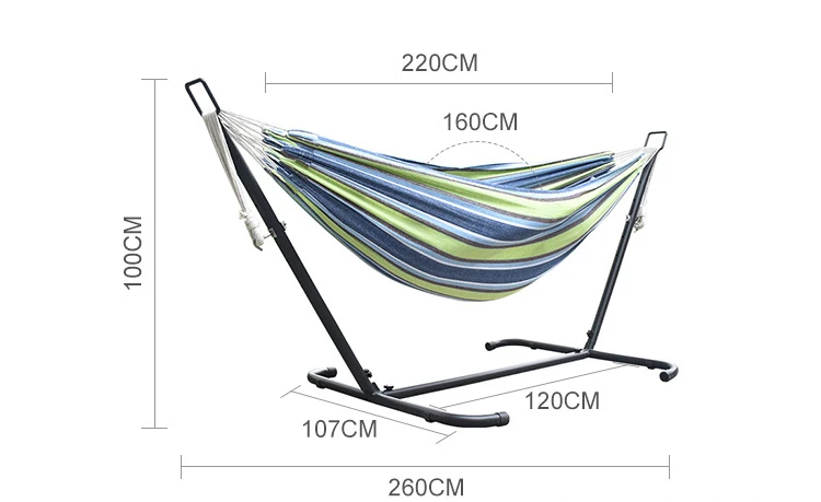Portable Hammock Frame With Space-saving Double Holiday Hammock Steel ...