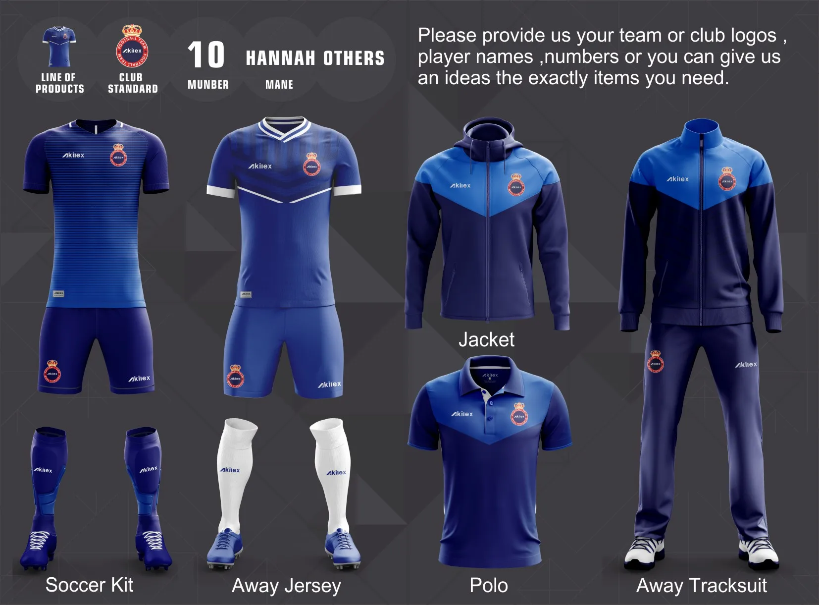 Custom New Design High Quality Factory Original Football Uniform Kit ...