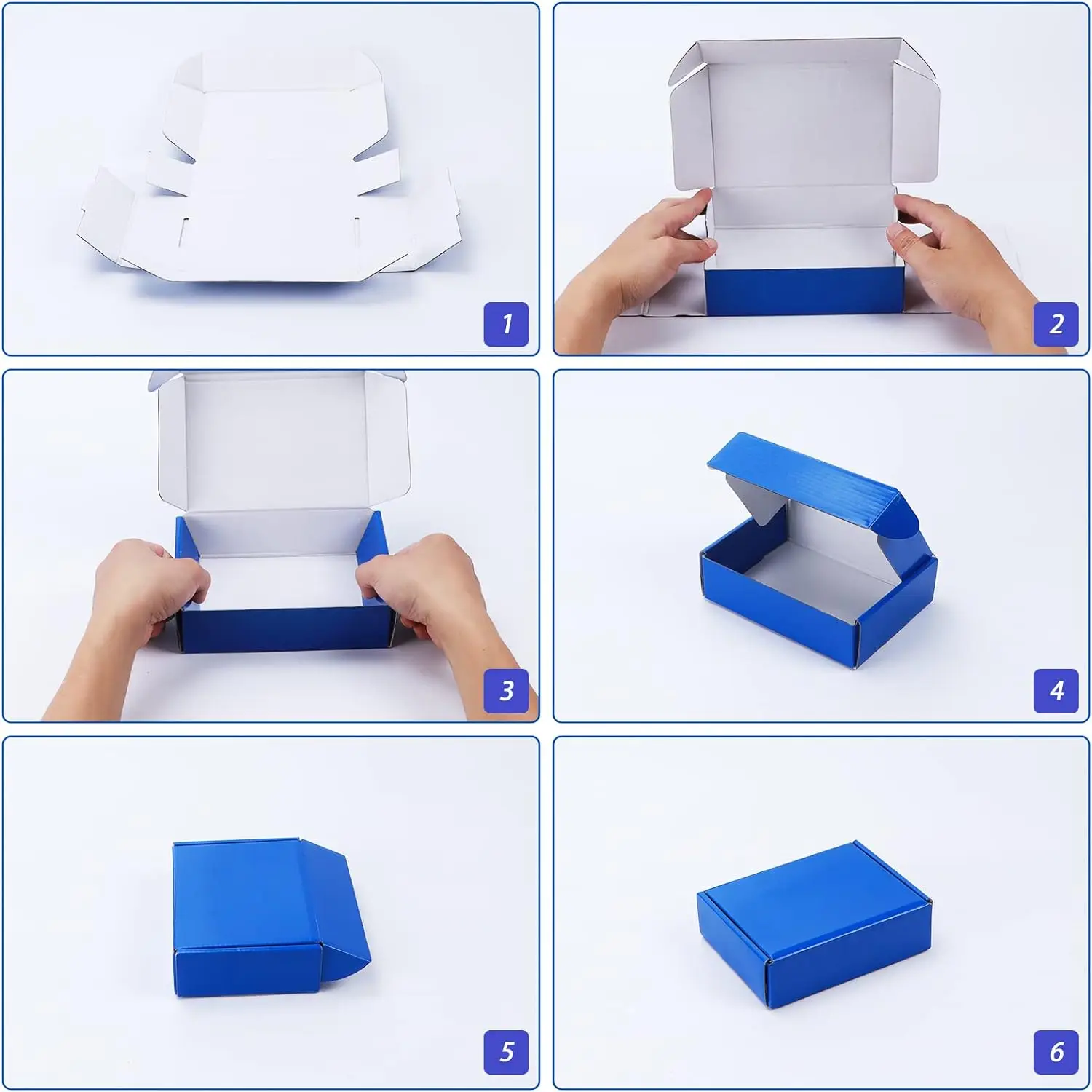 12x9x3 Inch Medium Blue Shipping Boxes Custom Carton Boxes With Logo ...