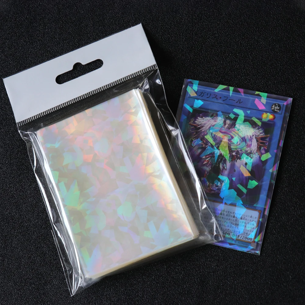 2020 New Arrival 500pcs 61x88mm Hologram Yugioh Pefect Fit Card Sleeves ...