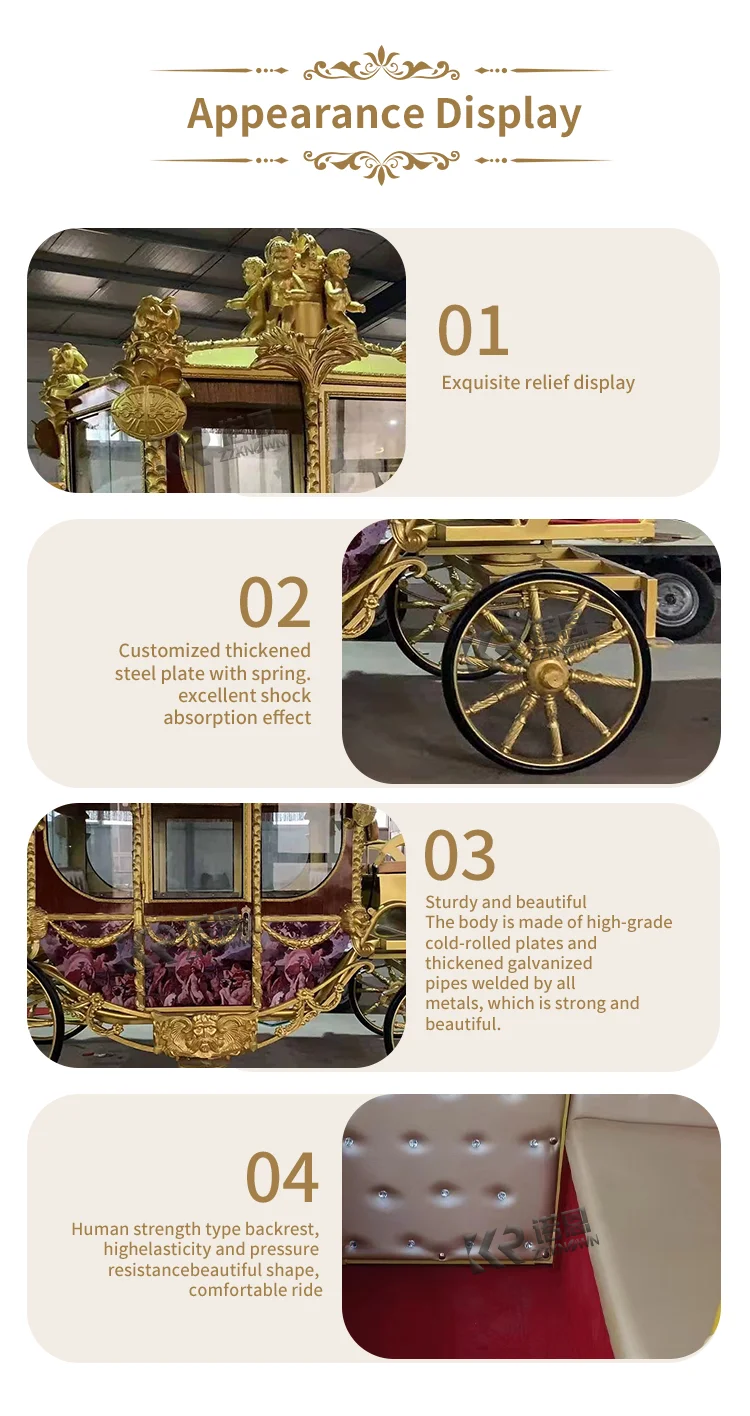 Victoria Horse Carriage White Royal Horse Drawn Buggy Wedding Decorated ...