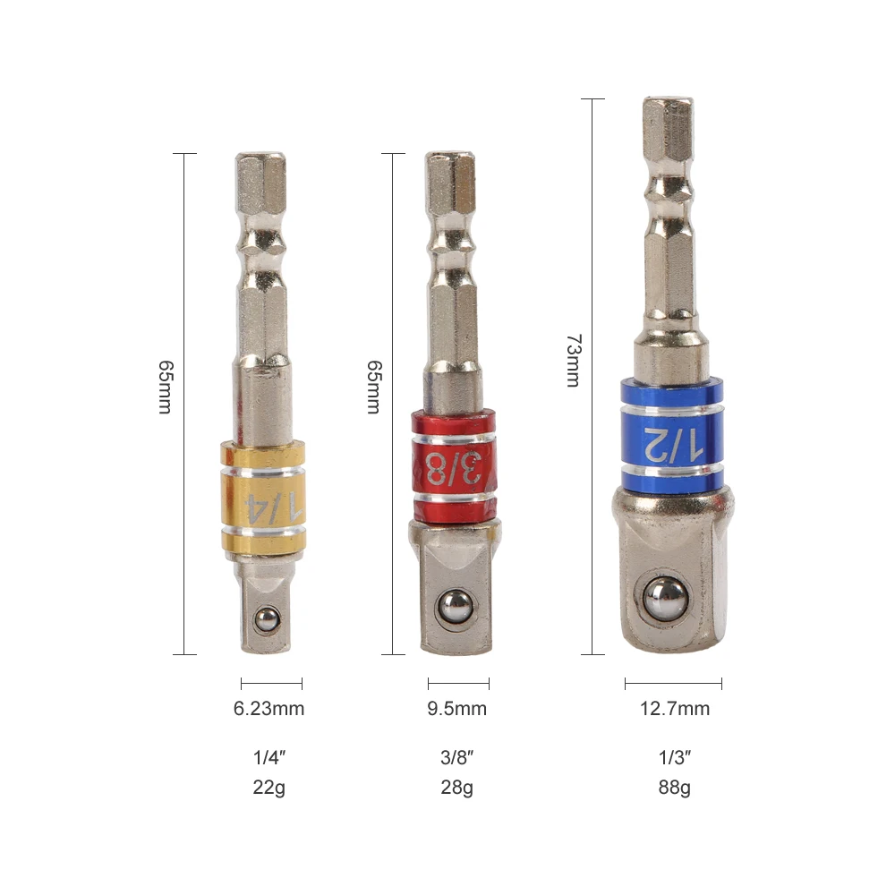 Electrical Drill Head Accessories 1/2" Hex Shank Nut Driver Power Drill ...