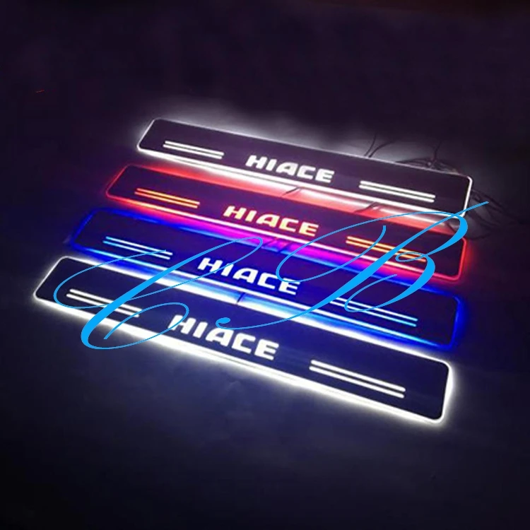 Sliding door LED Scuff Plate Streamer pedal for hiace Van KDH200 2005 ...