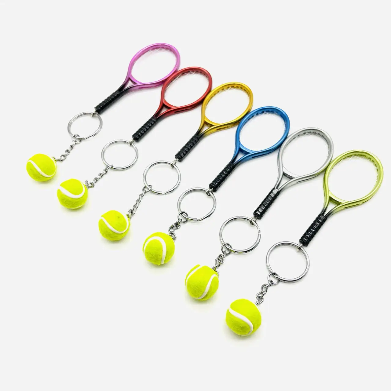 Promotional Gifts ABS Plastic Racket Key Chains Tennis Racquet Souvenir ...