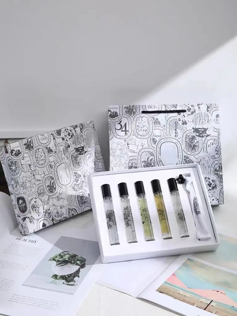 Hard Cover Box Luxurious Perfume Set Sample Bottle Packaging Box ...