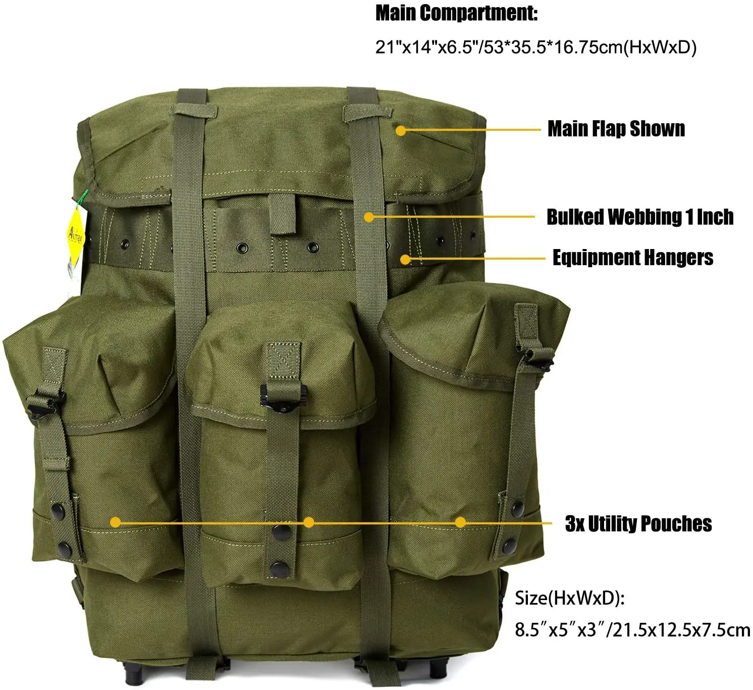 Rucksack Alice Pack Survival Combat Field Backpack With Frame Olive ...