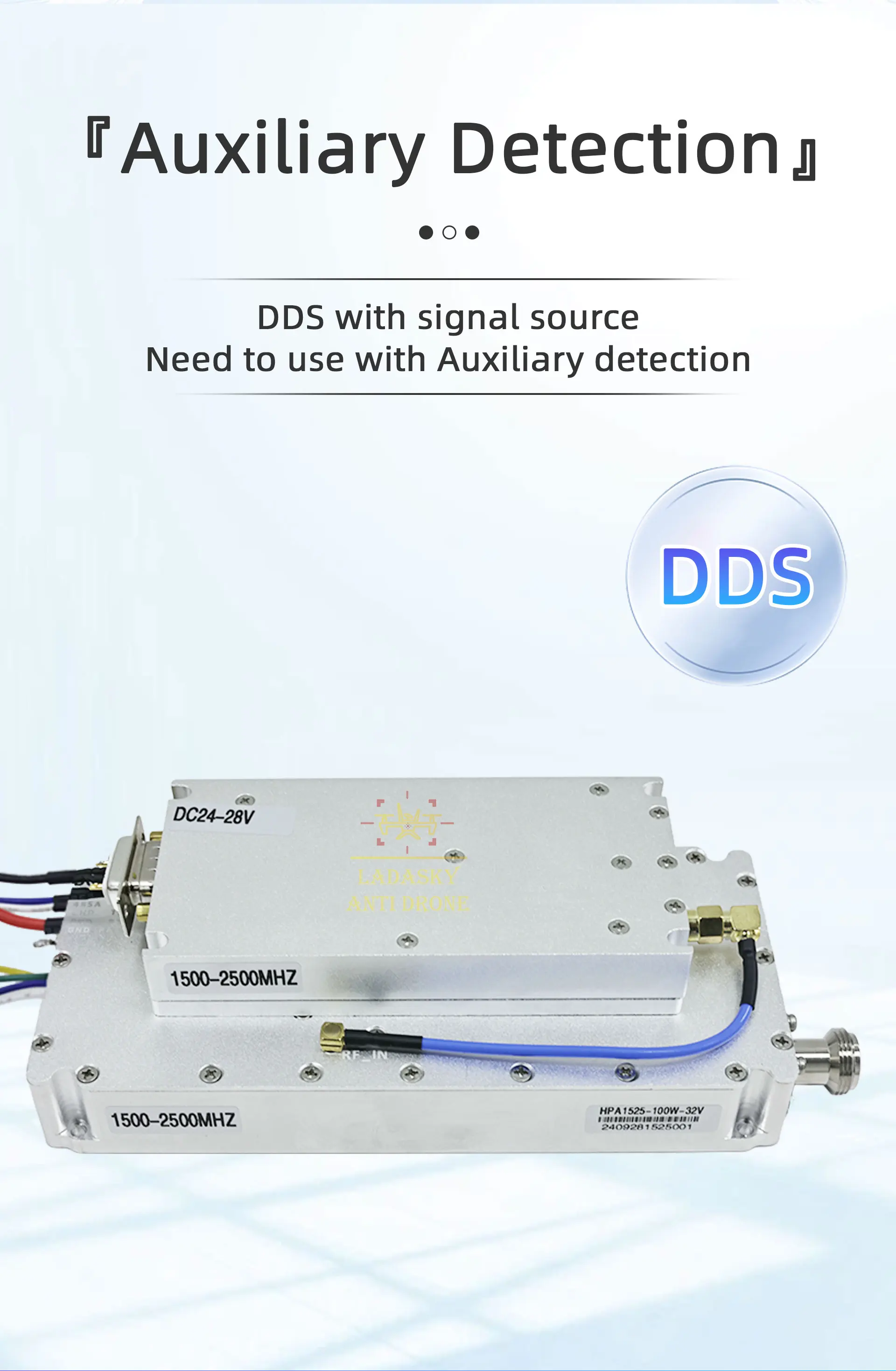 1500-2500mhz 100W PA GaN module DDS module Anti Drone Module Counter ...