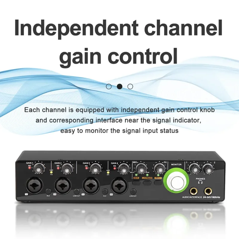 Professional 4 Channels 24Bit 192Hkz Audio Interface And USB Product ...