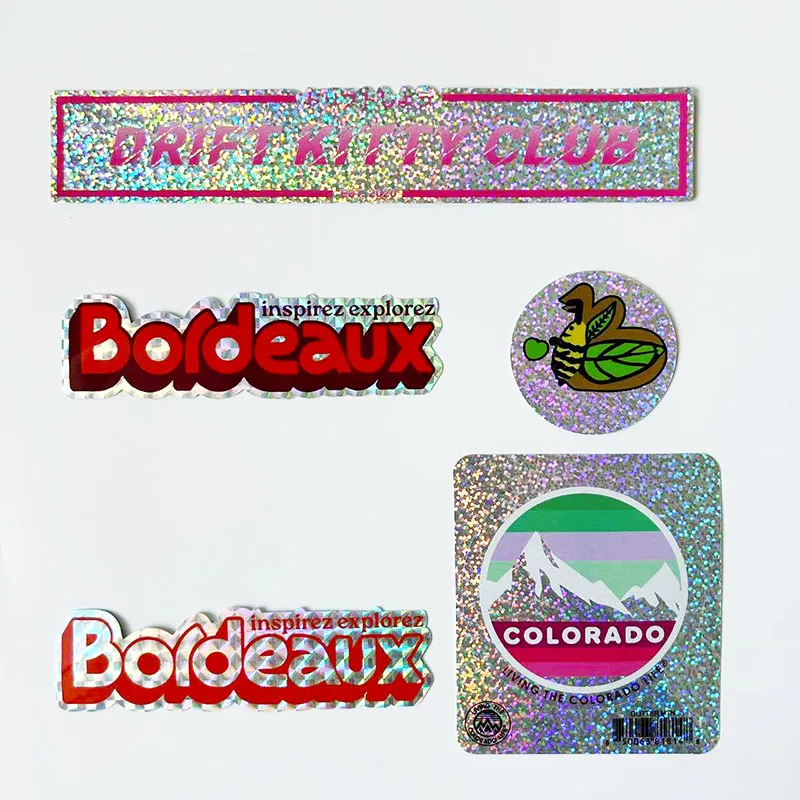 Waterproof Vinyl Holographic Sticker Printing Custom Logo Decoration ...