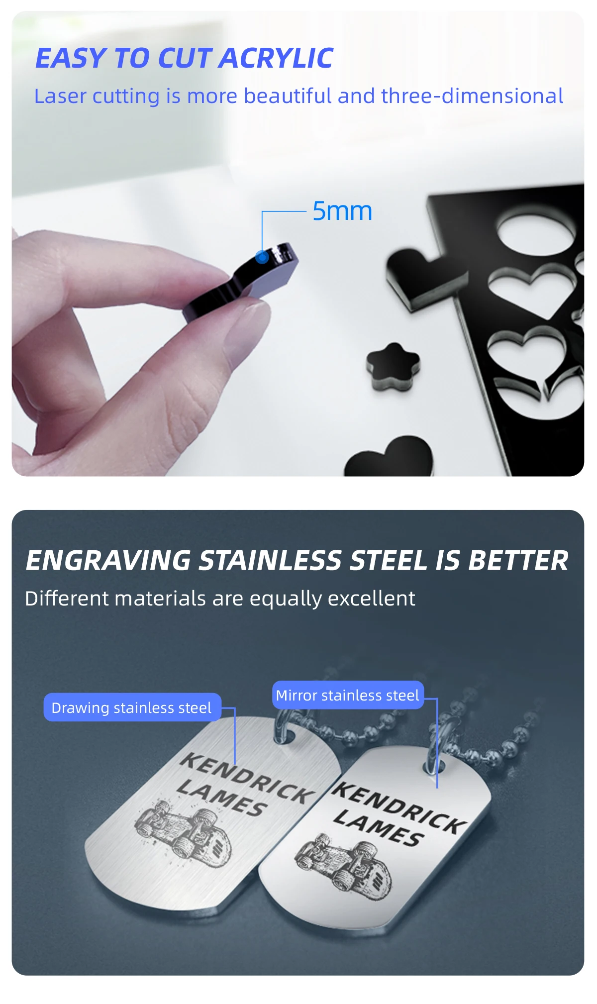 Daja D2 3w/7w/15w/20w Small Laser Engraving Machine Mini Portable ...