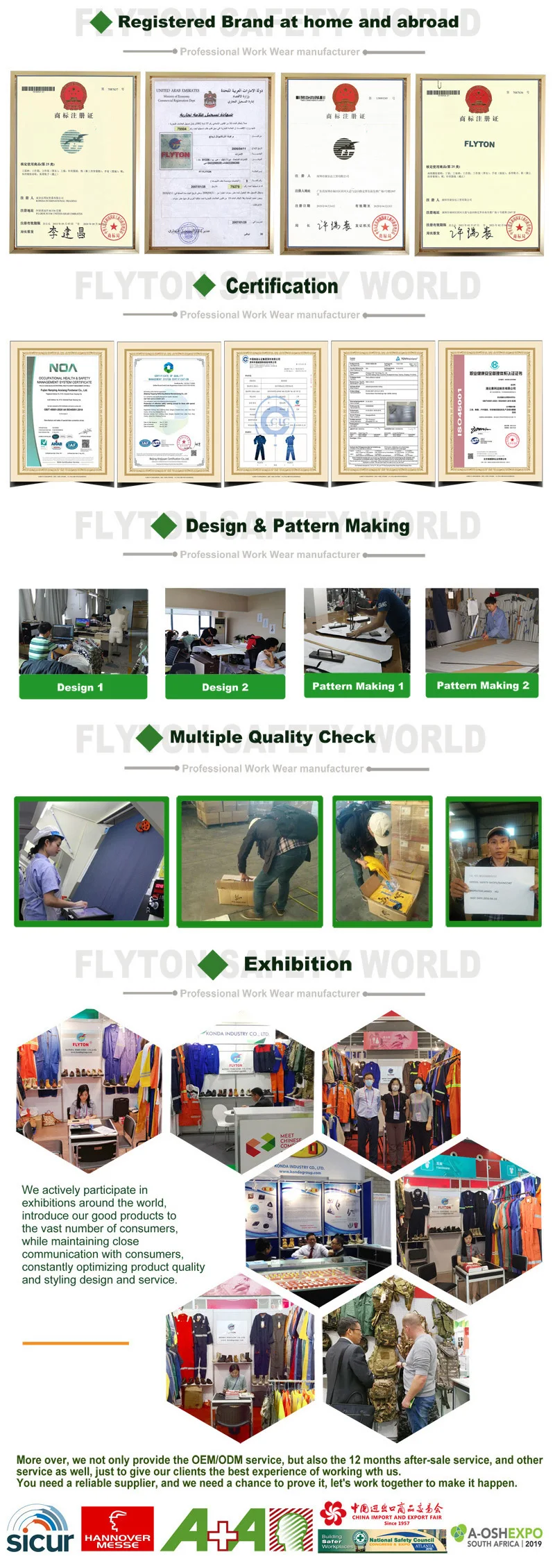 FLYTON Safety Protective Mens Construction Workwear Coveralls FT-NZ01 D