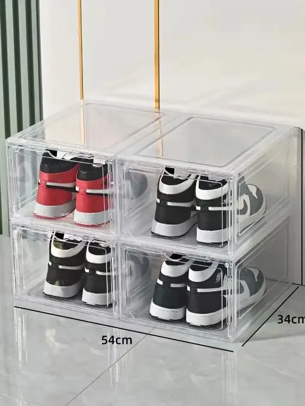 Magnetic Sneaker Containers Shoe Storage Folding Men Simple Assemble ...
