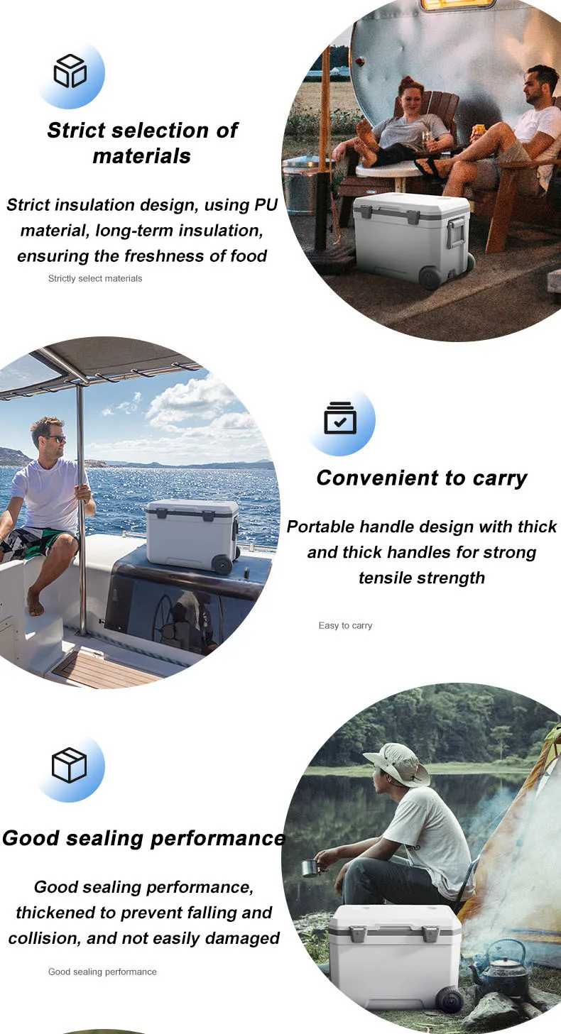 Food Insulated Outdoor Kitchen Picnic Camping Cooler Incubator Pu 45l ...