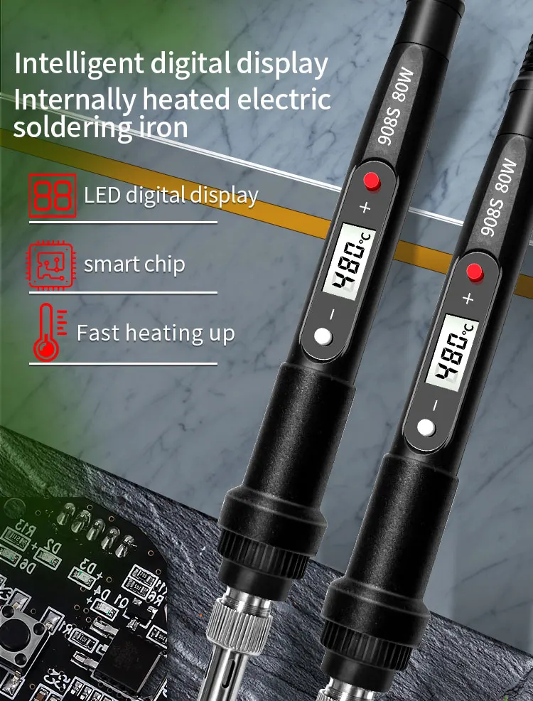White 908S Intelligent Digital Display Soldering Iron US Standard 110V