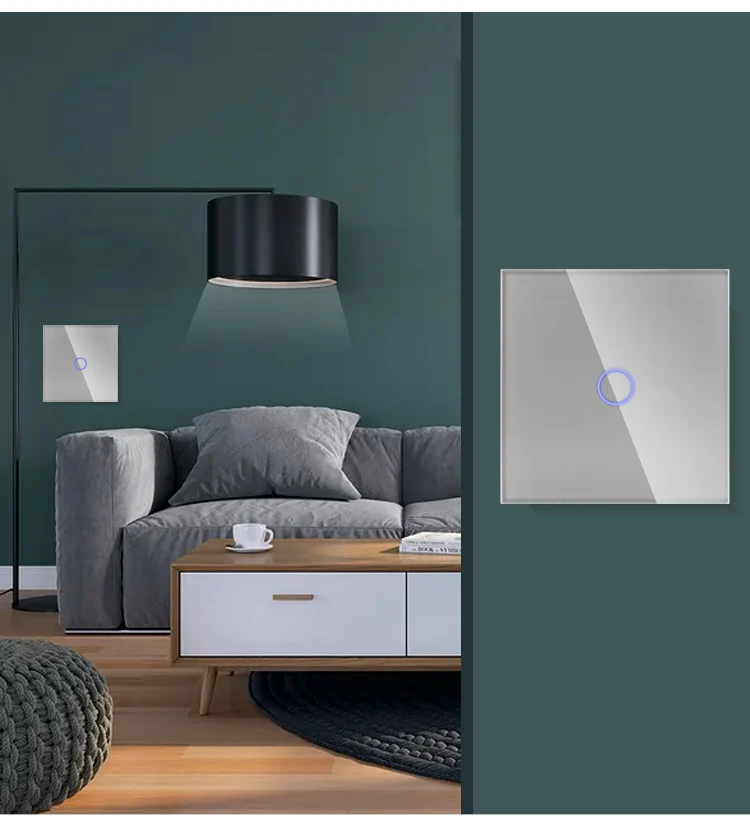 Tawoia Glass Touch Switch 800w 1 Gang 2 Way Light Touch Switch Eu ...