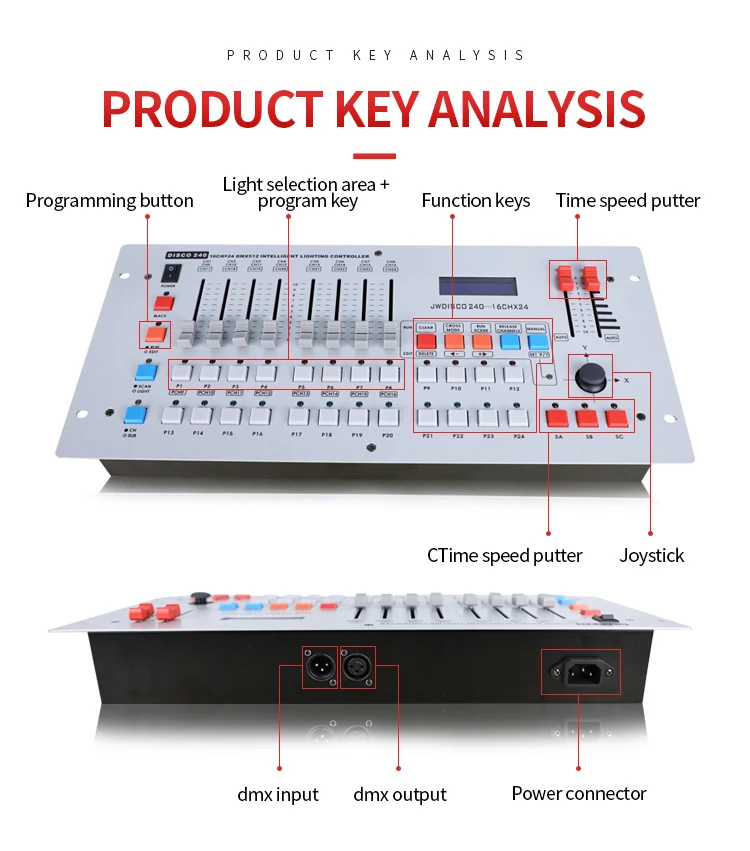 Dmx512 240 Controller Console Programmable Control For Stage Beam Ktv Par Light - Buy Dmx 240 ...