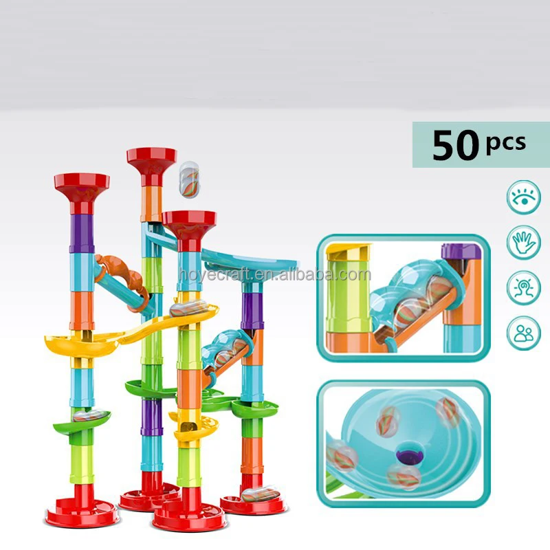 DIY Construction Maze Ball Track Marble Run Toy Set STEM Toy