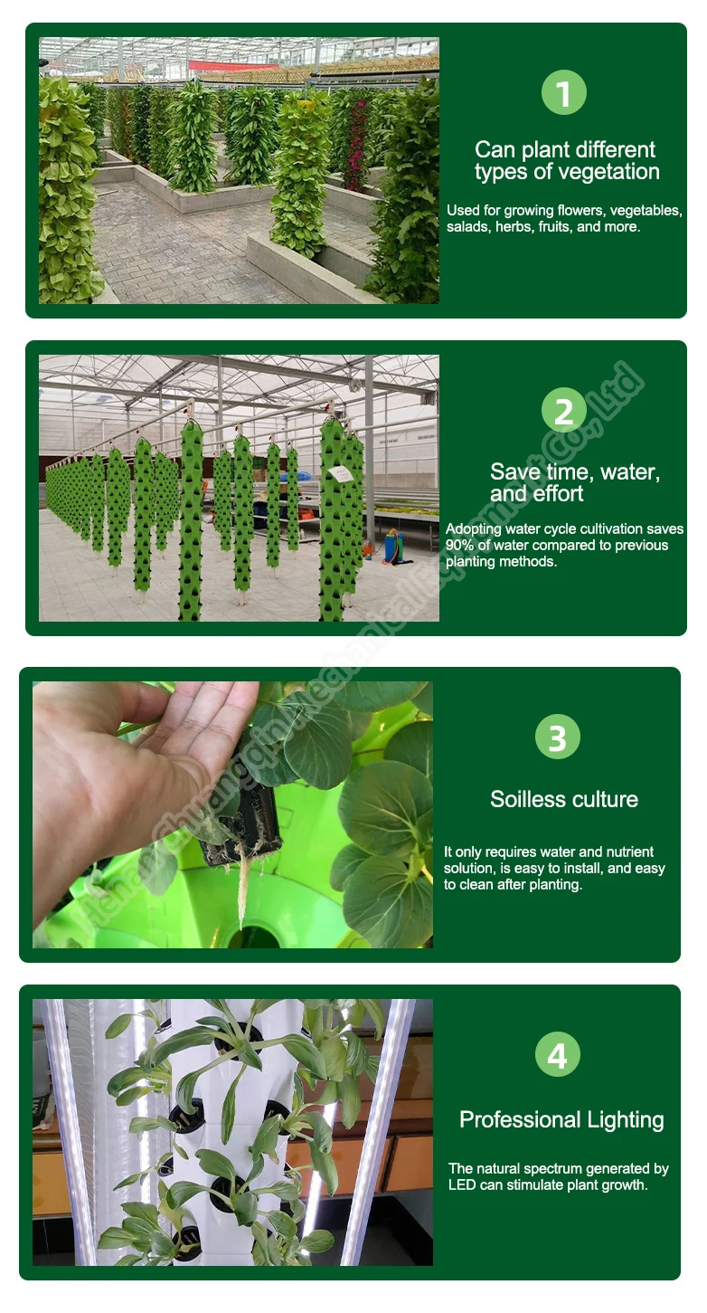 Vertical Rotating Tower Garden Hydroponic Strawberry Hydroponics Indoor ...