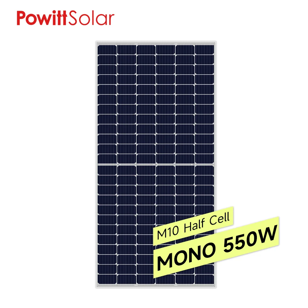 High Quality Powitt 450w 500w 550w 600w 670w 132 Cells Half Cut Mono Pv ...