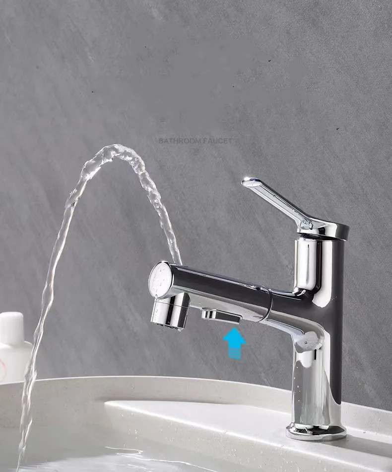 Modern Multifunction Chrome Flexible Hose Wash Basin Tap 3 Modes ...