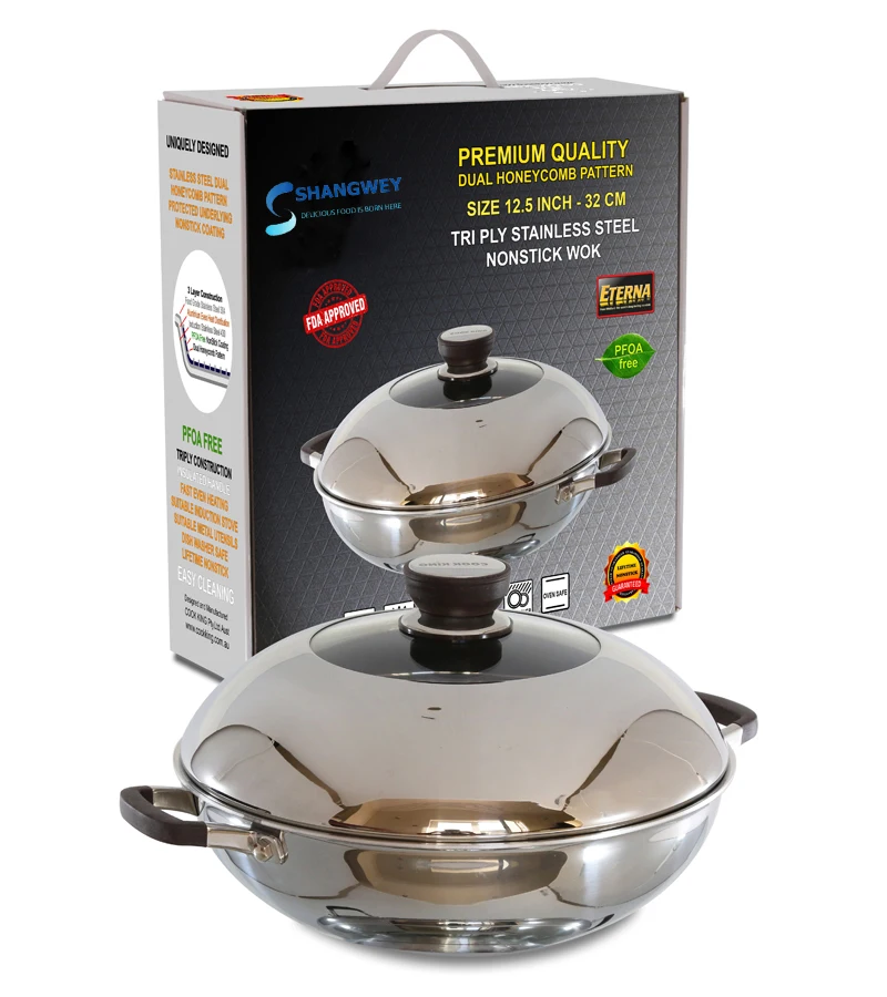 Energy Saved Hexagon Pattern Cookware Set Wok Pan Made In Korea With ...