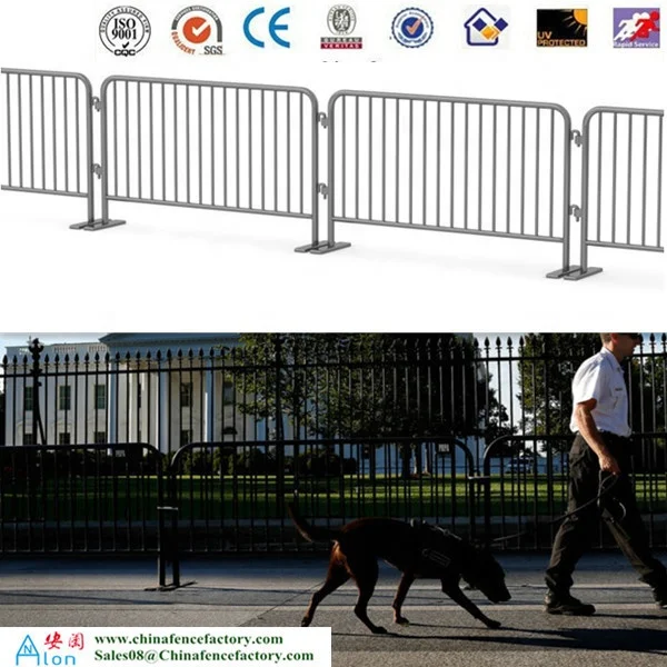 Portable Aluminum Black Coated Mojo Barriers,Crowd Control Barriers ...