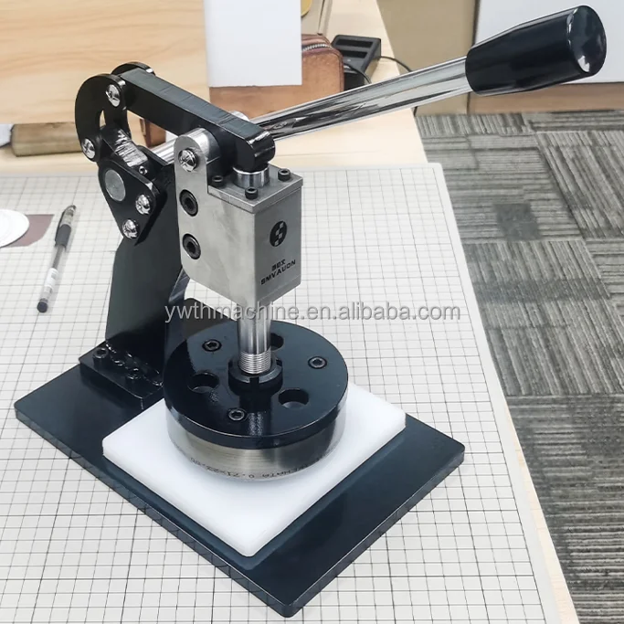 Manual Textile Circle GSM Fabric Cutter Hand Press Disc Sampler ...