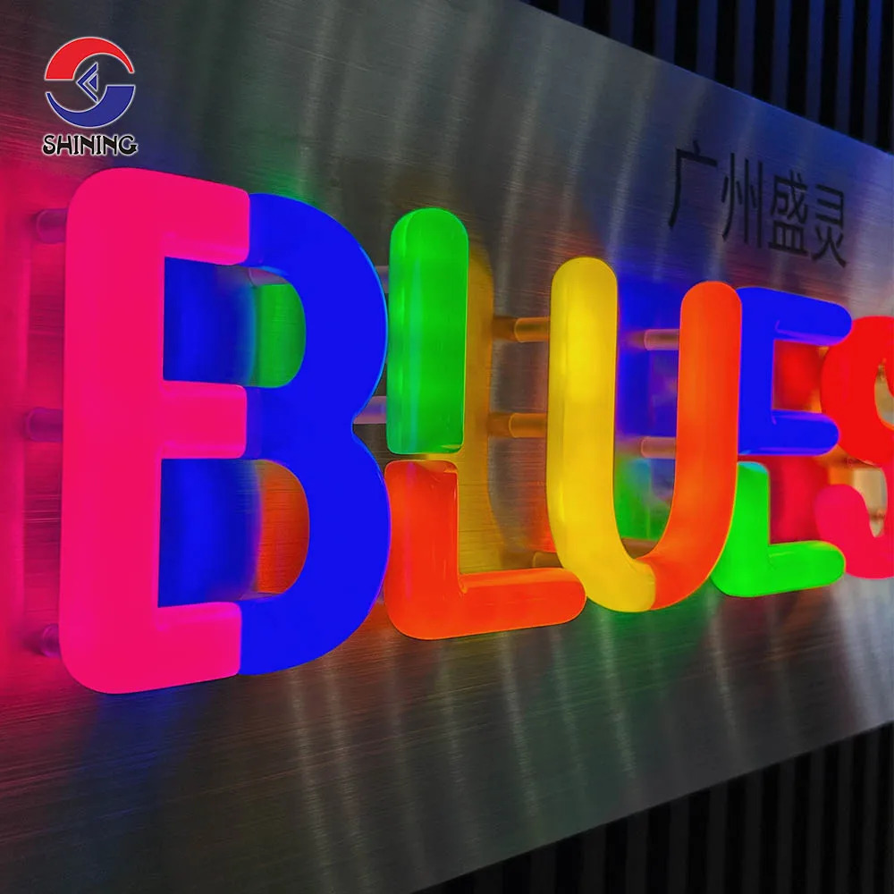 Shining Sign Custom 3D Neon Lights 360 Acrylic Neon Signs Colorful ...