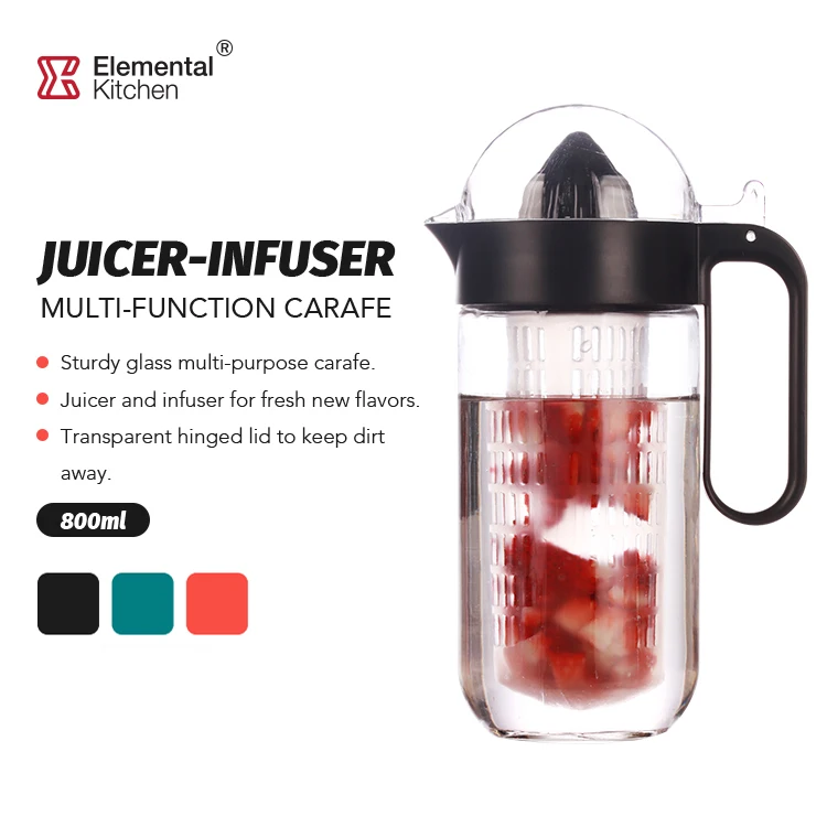 Hot Selling Multi-function Glass Infusion Pitcher/ Glass Juice Infuser ...