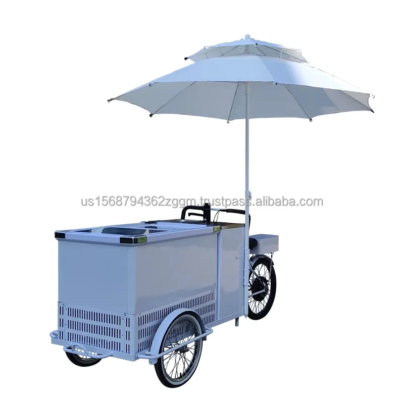 Customized Ice Cream Cart Freezer Creative Outdoor Booth Ice Cream ...